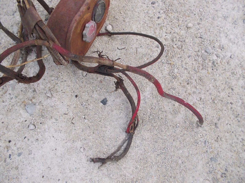 Farmall B BN IH tractor amp gauge box light & switch OLD wire harness ...