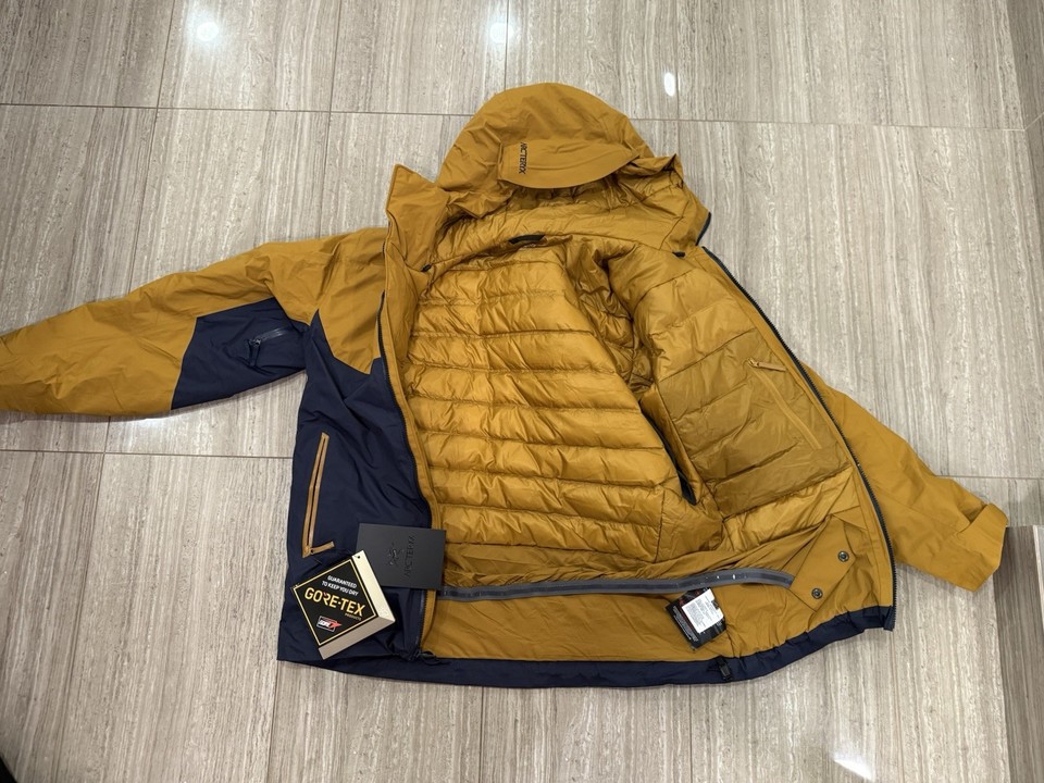 Arc'teryx Men's Macai Down Jacket Large Color Two Tone Blue/Tan | eBay