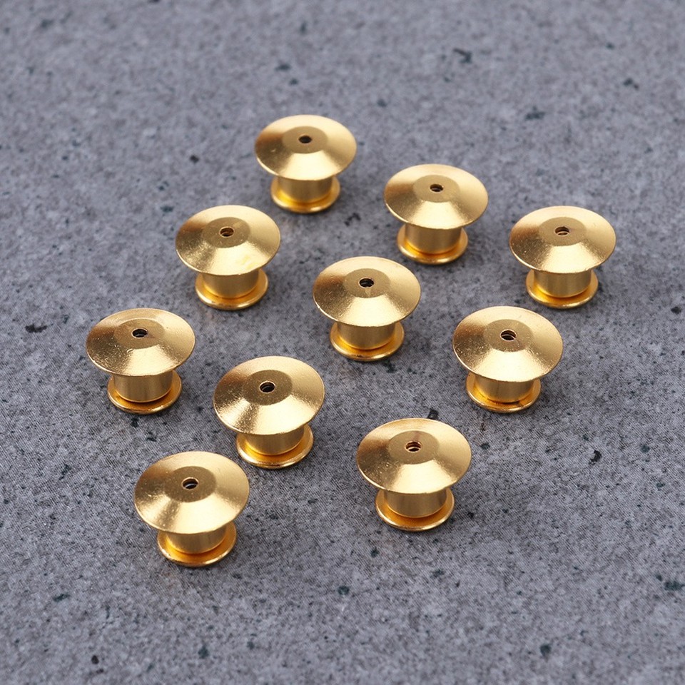 32Pcs Metal Pin Keepers Pin Back Lock Clamps Locking Clasps for Display ...