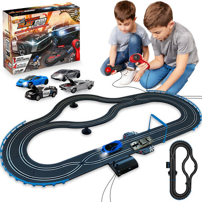 Electric Slot Car Race Car Set for Kids Ages 4-8 – Dual Speed ...
