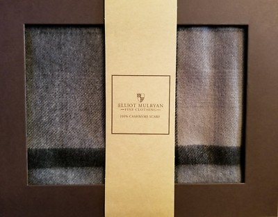 Elliot Mulryan Men's Fine Clothing 100% Cashmere Brown and Gray Plaid ...