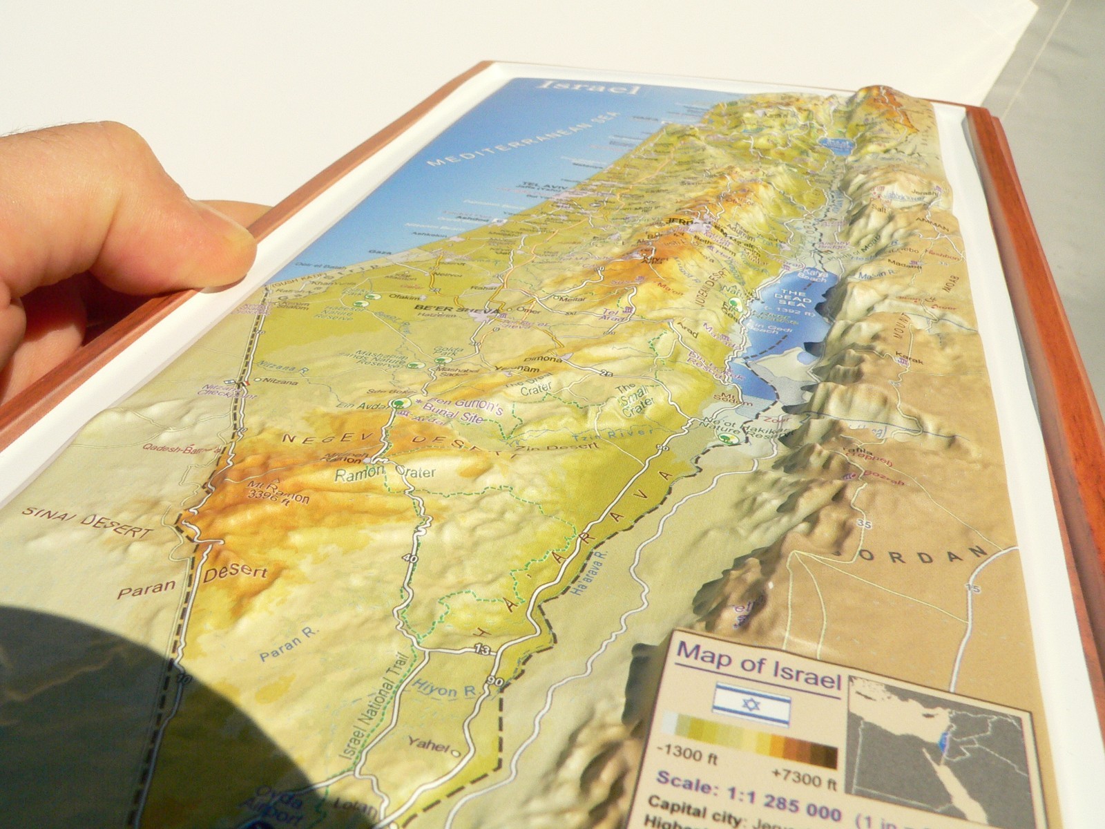 ISRAEL 3-D Topographic Wall MAP Roads Holy Places Bible Land ENGLISH 15 ...