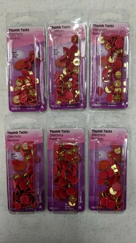 6 pk of 40 Red Thumbtacks | eBay