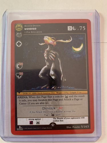 Metazoo Nightfall Wendigo Full Holo 1st Edition 5/163 | eBay