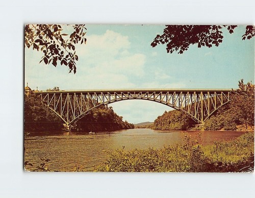 Postcard French King Bridge Rock Island Connecticut River Massachusetts ...