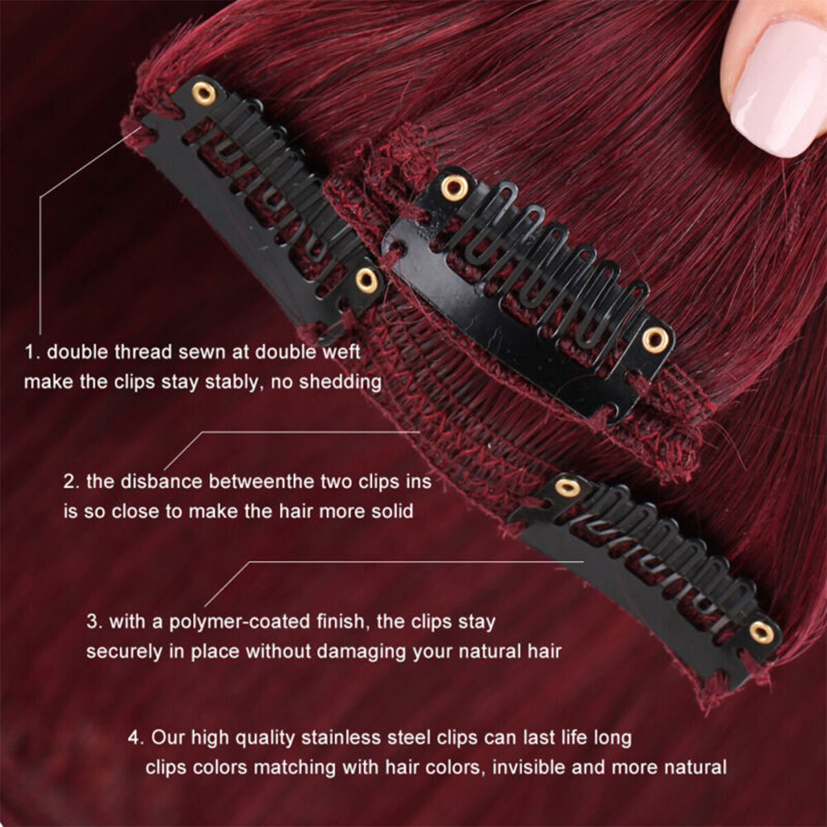 8-30inch Real Hair Extensions Clip In 100% Remy Human Hair MEGA THICK ...