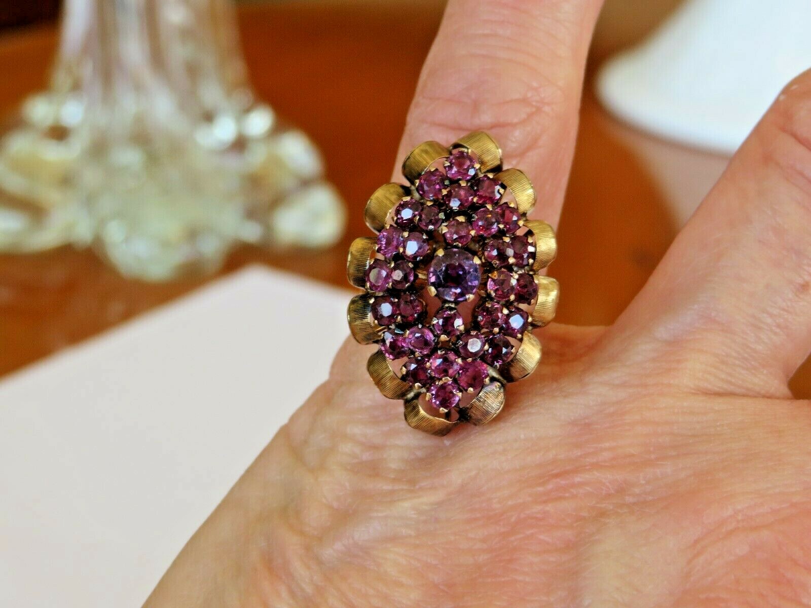 ANTIQUE 10K YELLOW GOLD EUROPEAN RUBY RING 27 X 19 MM SZ 5 1/2 | eBay