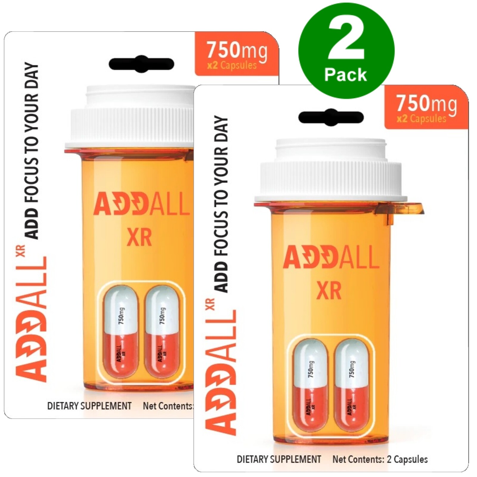 #1 ADDALL XR BRAIN BOOST FOCUS MEMORY CONCENTRATION SUPPLEMENT 750MG ...