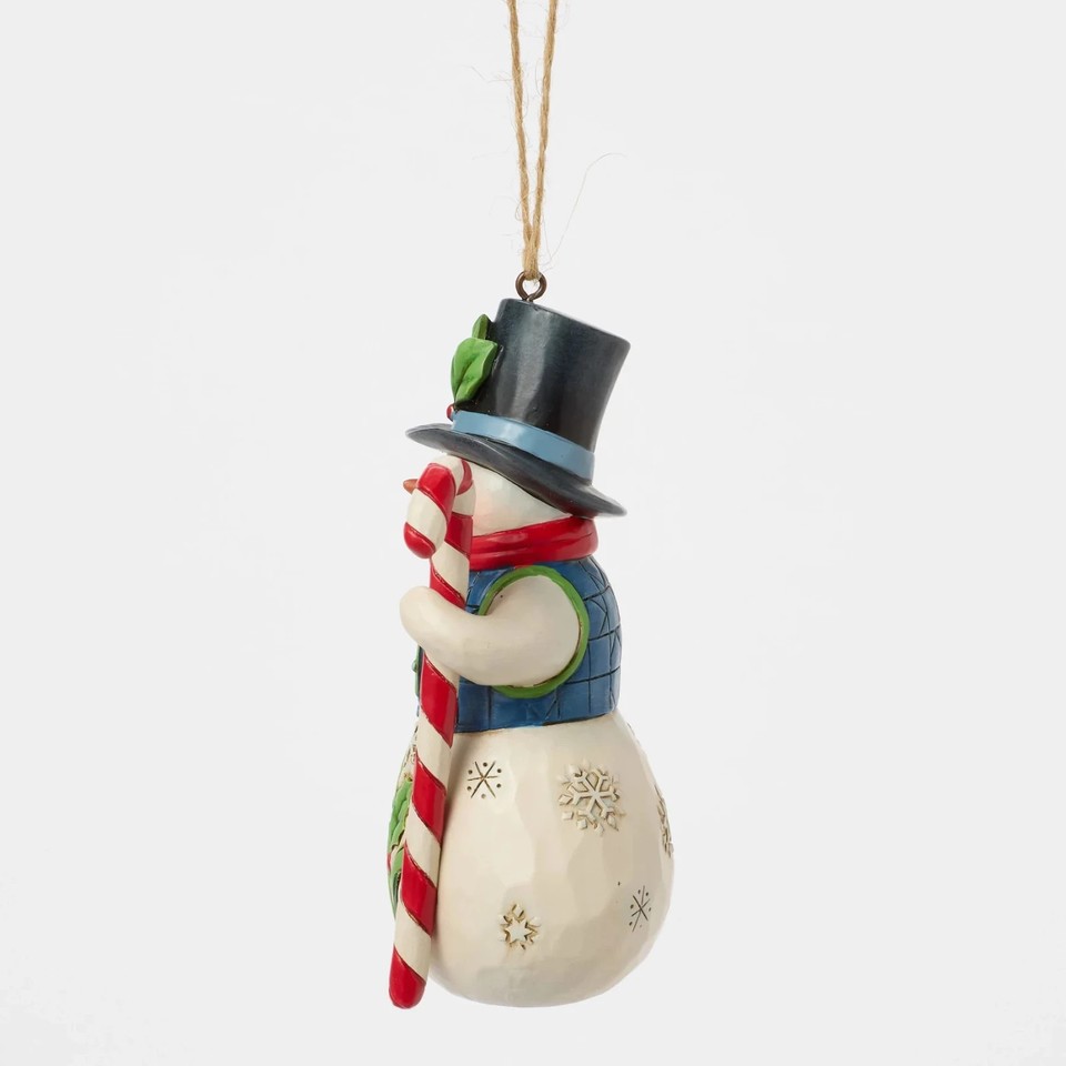 Jim Shore SNOWMAN WITH CANDY CANE HANGING ORNAMENT 6017303 BRAND NEW ...