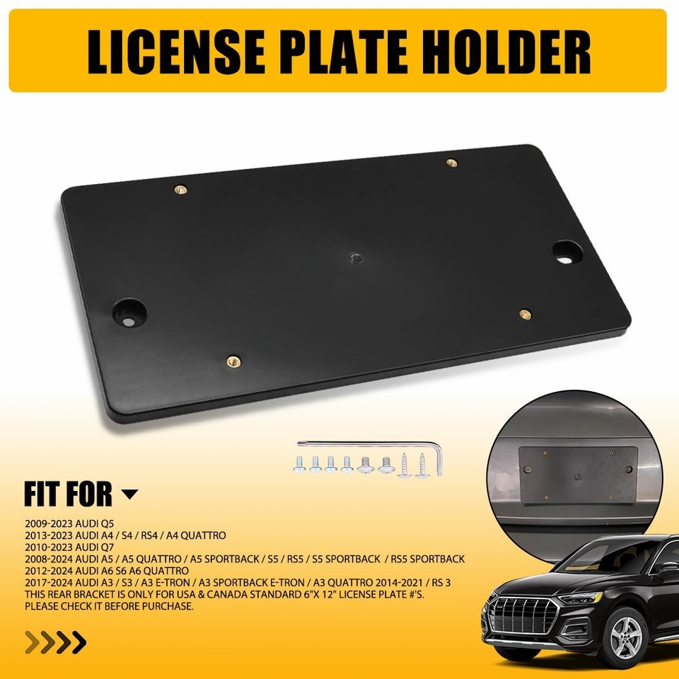 Rear License Plate Tag Holder Mount Bracket for AUDI A5 S5 RS5 2008 ...