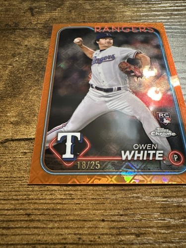2024 Topps Chrome Logofractor Edition - Owen White #211 Orange ...