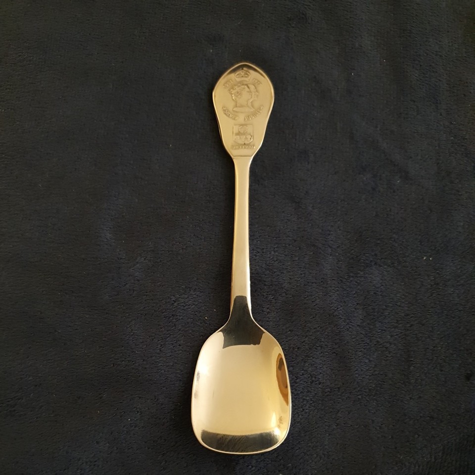 1977 Silver Jubilee Sugar Spoon Queen Elizabeth II Sheffield Stainless ...