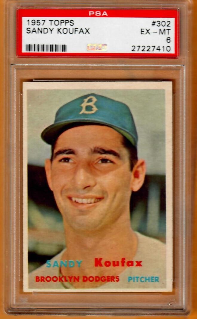 1957 Topps Sandy Koufax #302 PSA 6 EX-MT | eBay