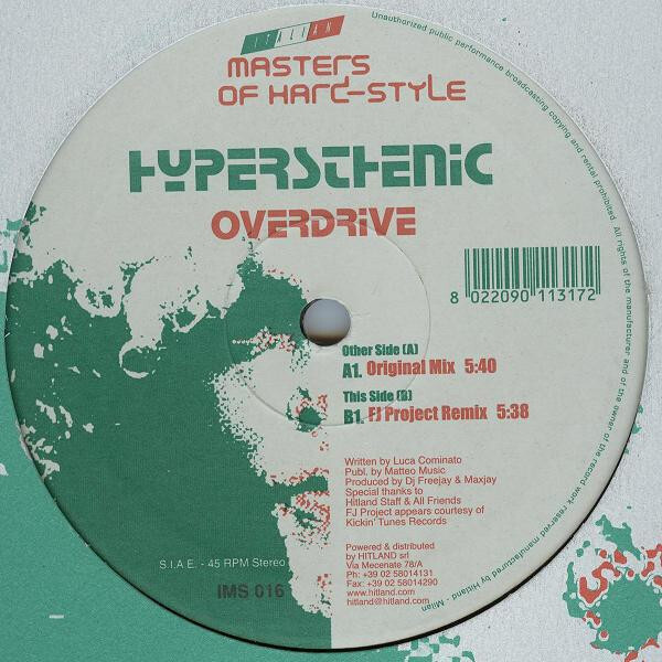 Hypersthenic Overdrive Vinyl Single 12inch NEAR MINT Italian Masters Of Hards | eBay.de