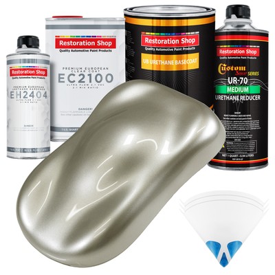 Galaxy Silver Metallic Urethane Basecoat Paint Quart Kit & European ...