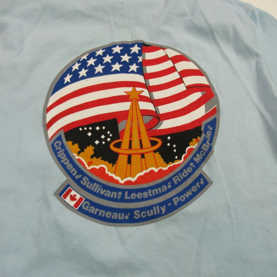 Kennedy Space Center Shirt Mens Large Short Sleeve Vtg Textile Prints ...