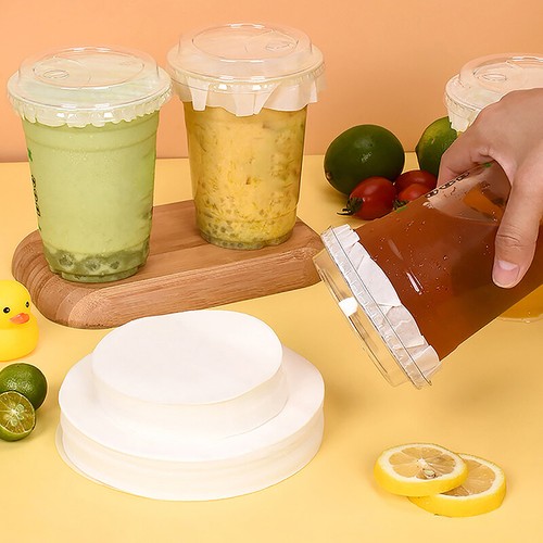 500pcs Round Shape Leak Proof Paper Films Coffee Spill Proof Gasket ...