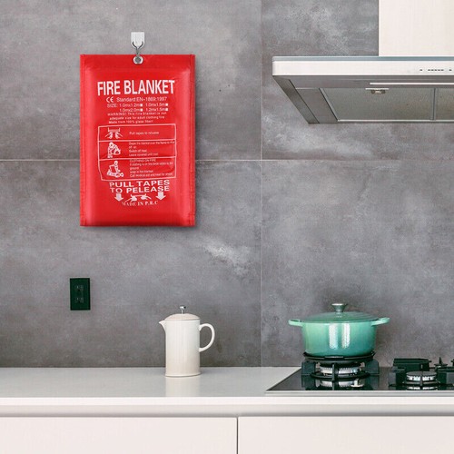 2PCLarge Fire Blanket Fireproof For Home Kitchen Office Caravan ...