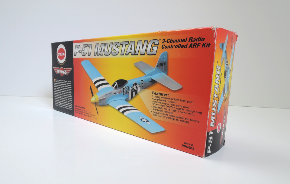 COX WINGS P-51 Mustang 3 Channel ARF RC plane Kit | eBay
