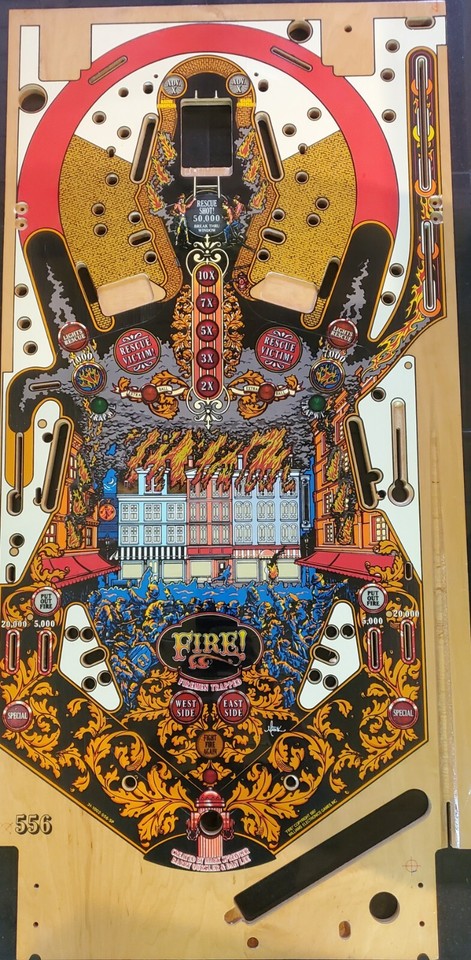 Williams Fire! Pinball Machine Game Playfield | eBay