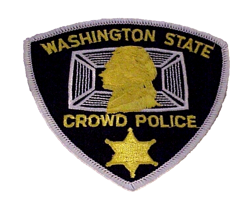 WASHINGTON STATE CROWD POLICE 4 1/8" VINTAGE POLICE PATCH FREE SHIPPING ...