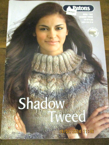 ~PATONS Book No. 1263 - SHADOW WOOL TWEED DK - 19 STYLES - SIZES XXS to ...