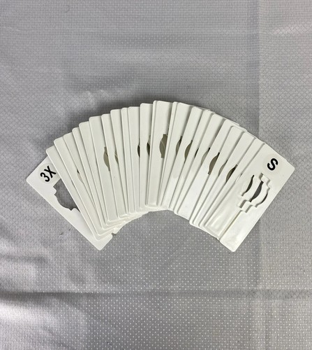 White Rectangular Clothing Size Dividers 6 Sizes Small Through 3X Set ...