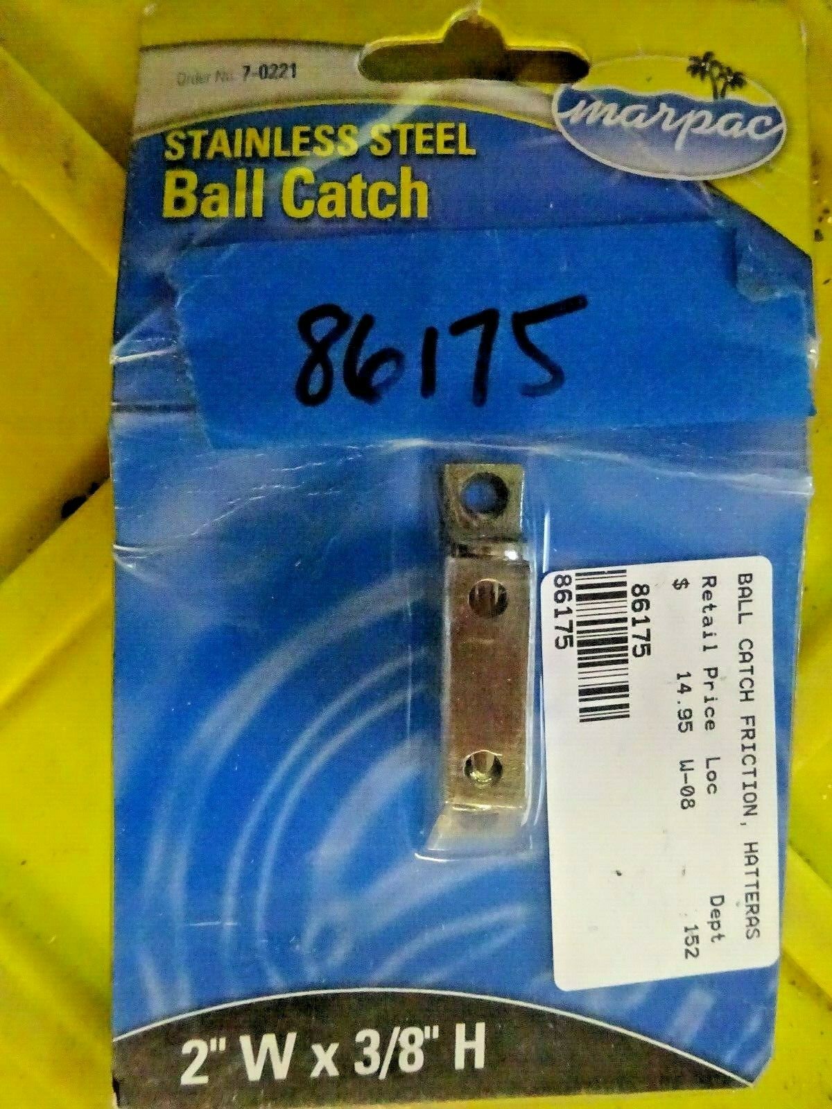 BOAT MARINE RV UTILITY SS BALL FRICTION CATCH 2"L x 3/8"H MARPAC 7-0221 ...