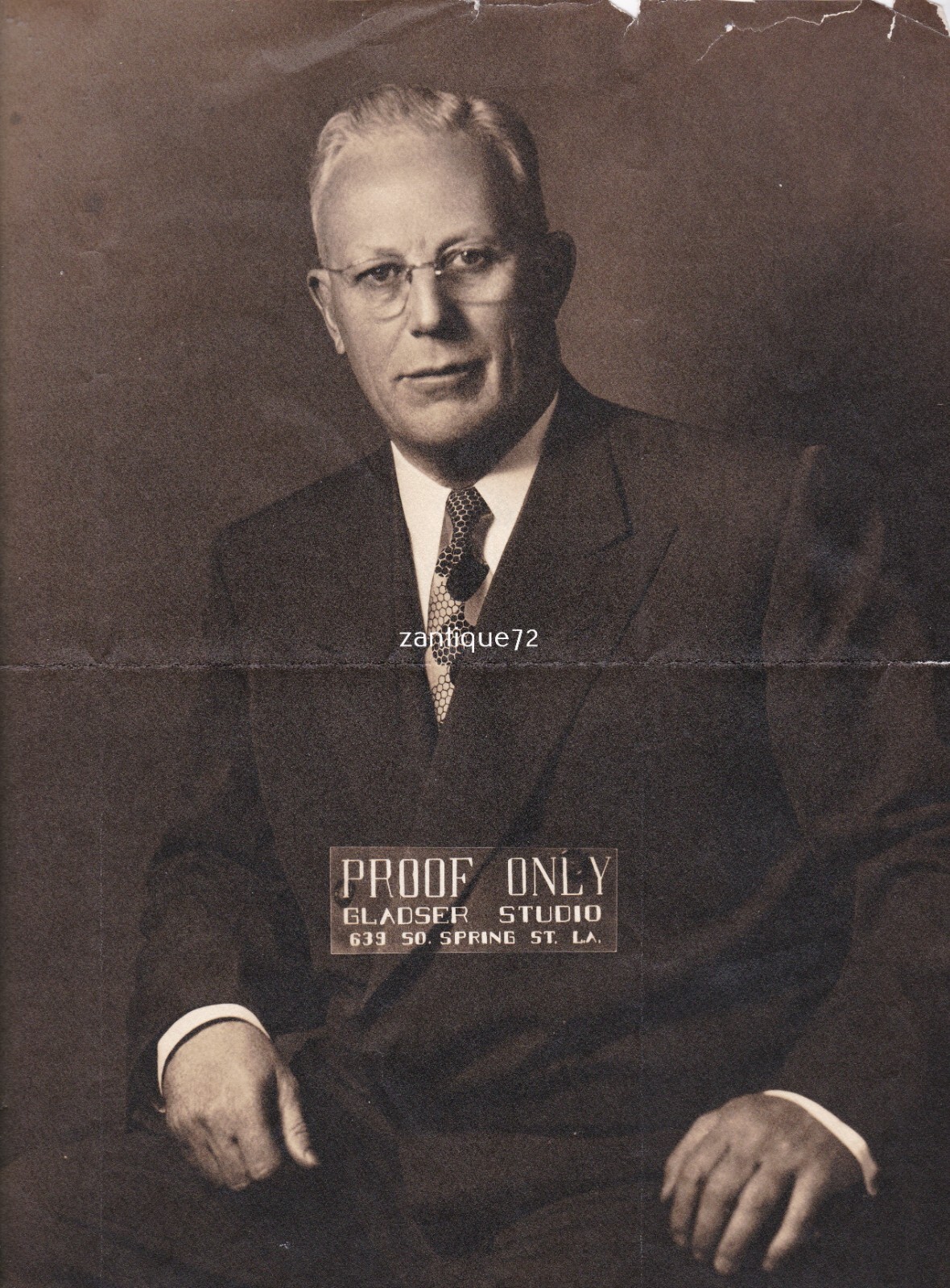 Original Earl Warren California Governor Campaign "PROOF ONLY" Studio ...