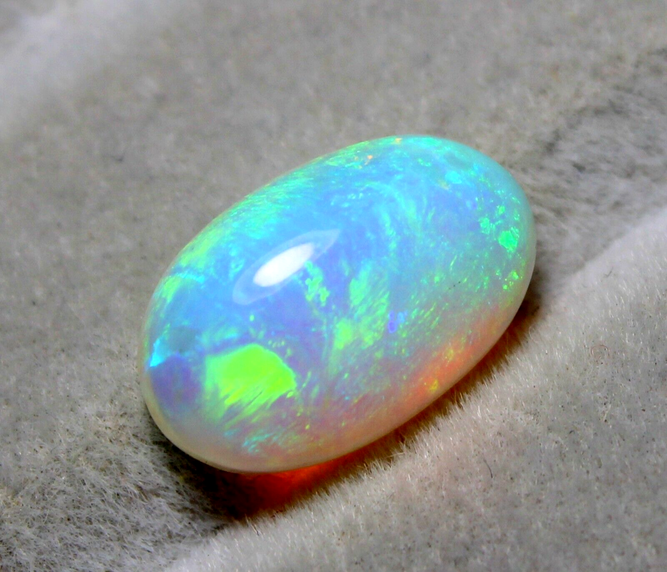 Opal The Queen Of Gemstone Ethiopian Fire Opal Oval Shape Stone 2.25 ...