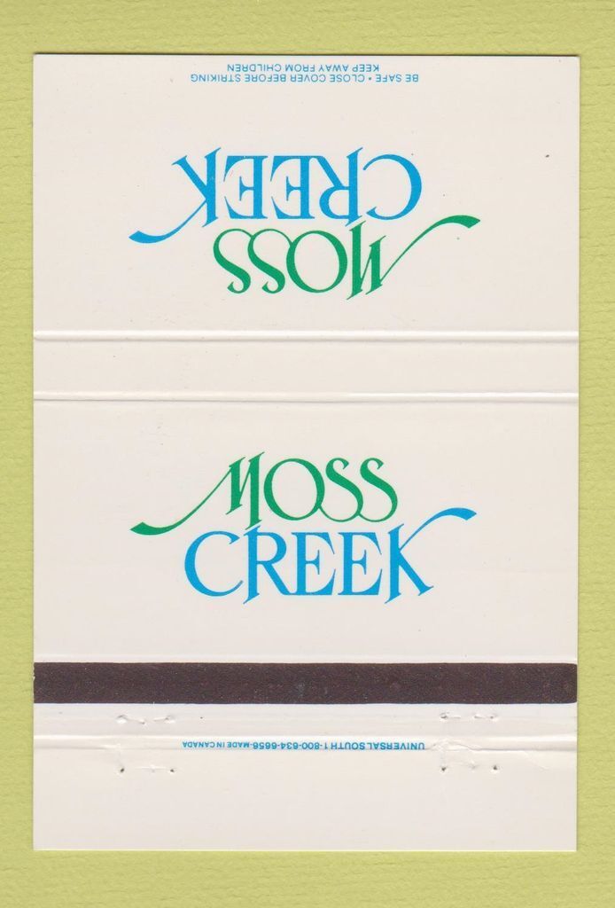Matchbook Cover - Moss Creek Plantation Hilton Head Island SC 40 Strike ...