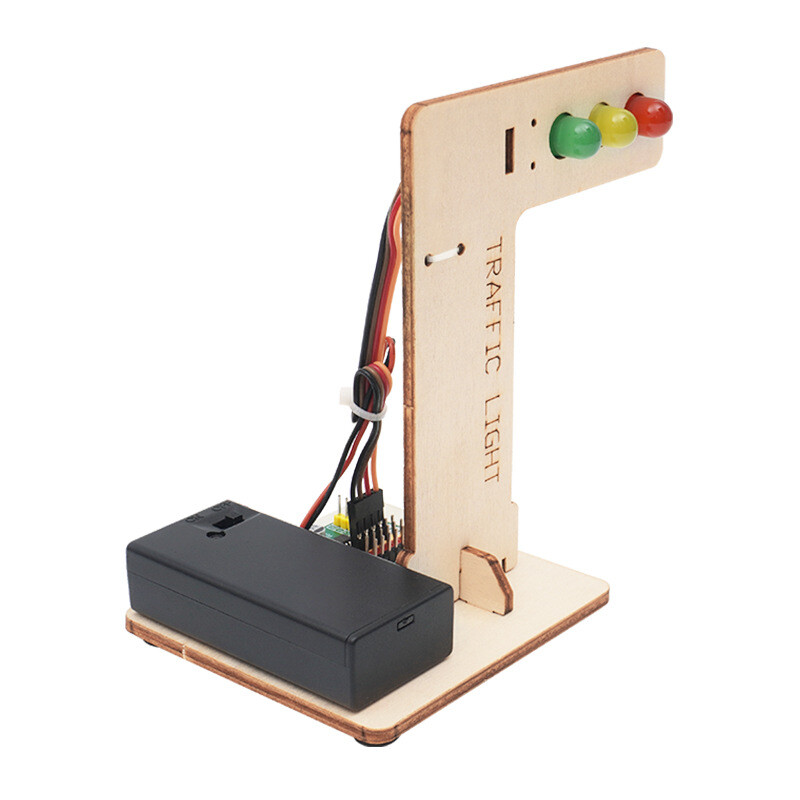 Stem Learning Wooden Traffic Signal Light Diy Kit For Children | eBay