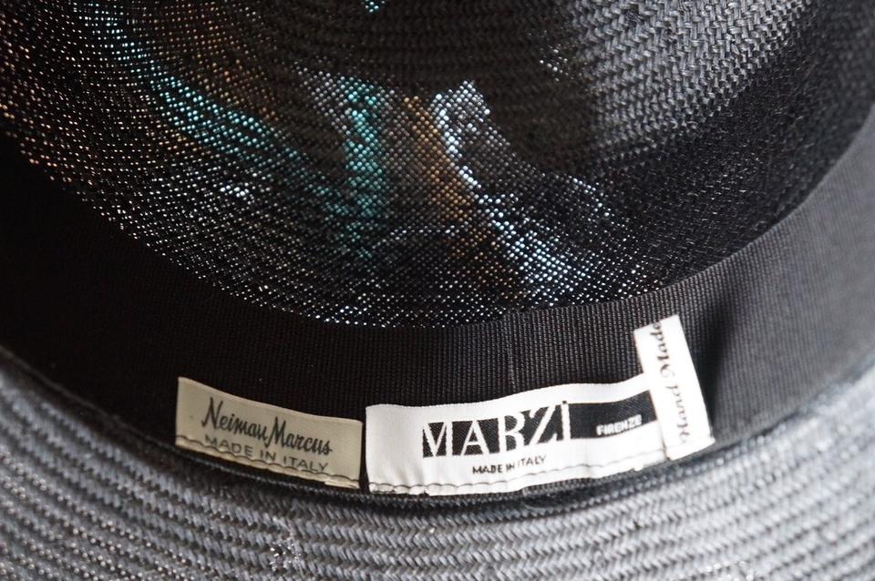 Marzi Firenzi Neiman Marcus Derby Church Straw Wide Brim Hat Italy ...