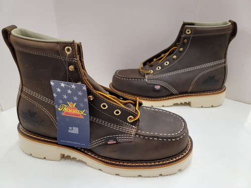 THOROGOOD 6" Steel Toe EH + Slip Resistant Boots 804-4375 MADE IN USA ...