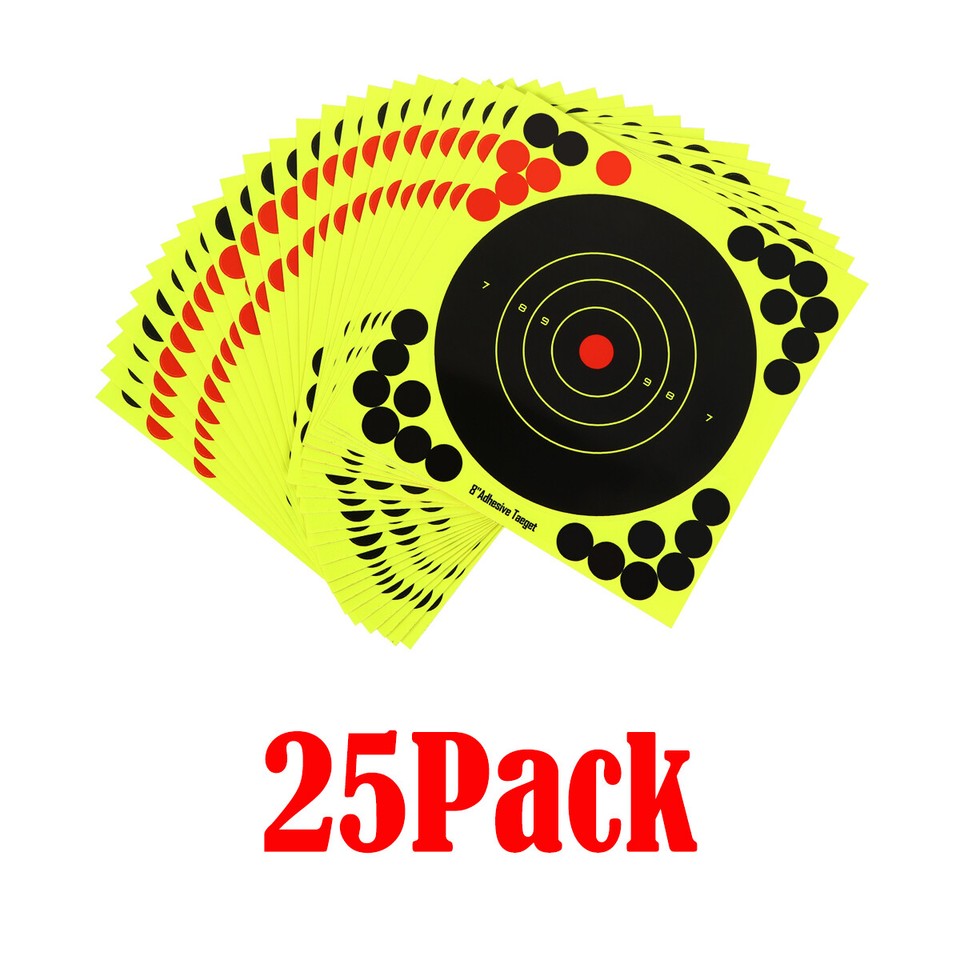 25-100 Packs Shooting Targets Splatter Gun Rifle Paper Target Adhesive ...
