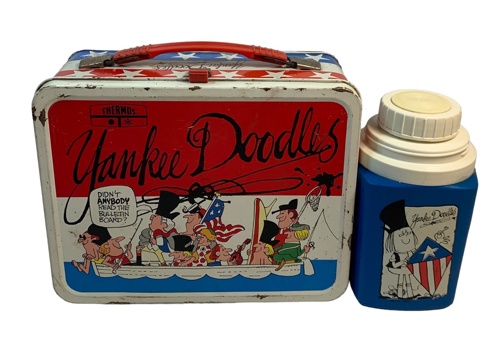 Vintage 1975 LA Times Yankee Doodles metal lunch box & Thermos set | eBay