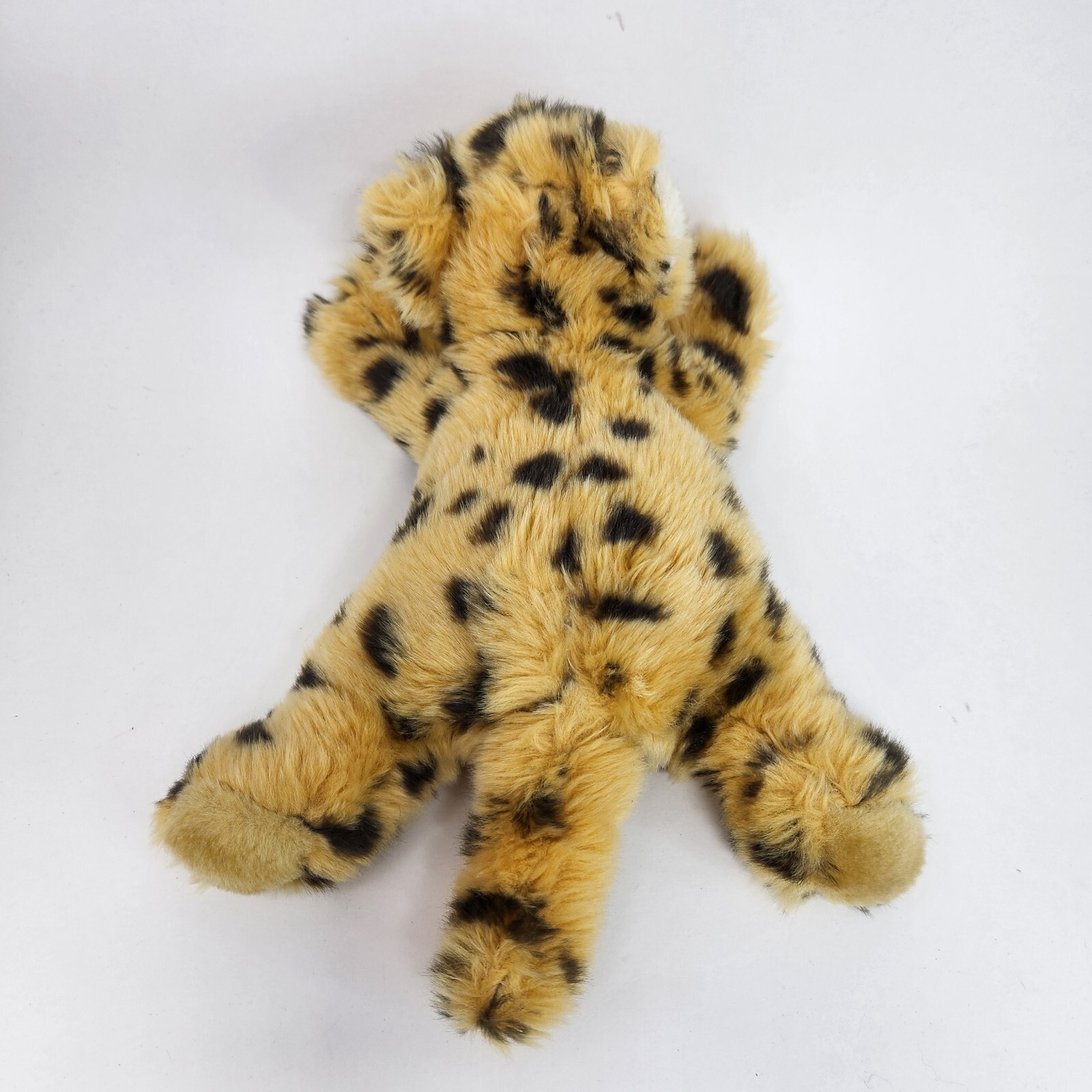 11" SPOTTED LEOPARD LYNX WILD CAT REALISTIC LAYING STUFFED ANIMAL PLUSH ...