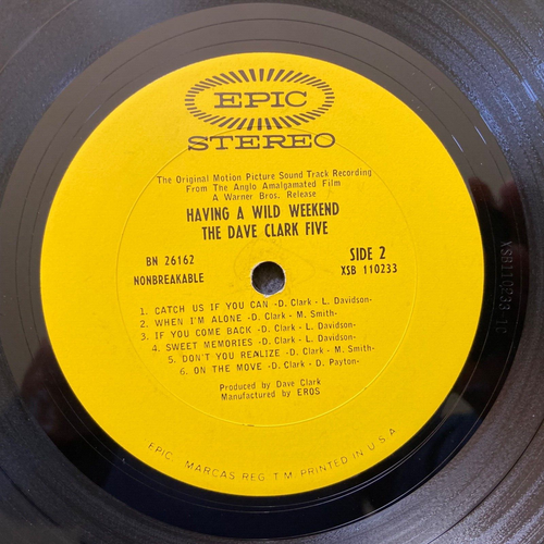 Dave Clark Five - Having A Wild Weekend 1965 Stereo LP in SHRINK!! Exc ...