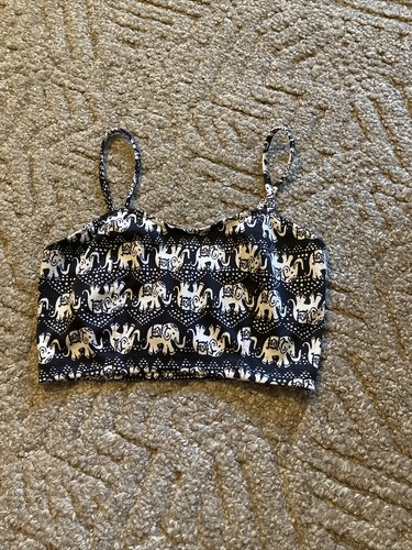 Forever 21 Women's Elephant Printed Workout Athletic Sports Bra Size ...