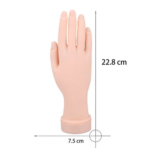 Flexible Practice Training Fake Hand Model Manicure Nail Art Training ...