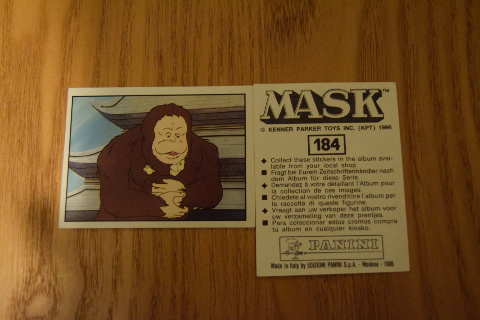 Mask Panini sticker 1986 ( M.A.S.K. Kenner parker toys ) number 184 | eBay