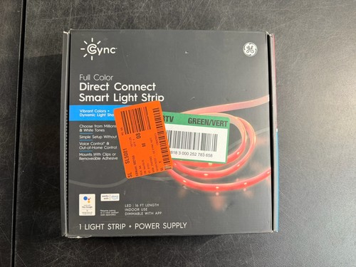 Cync GE Direct Connect Full Color Smart Light Strip 16ft – Open Box | eBay