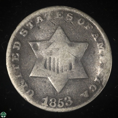 1853 Three Cent Silver Trime - Good Details - Variety 1 | eBay
