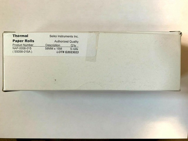 Nap-0058-15 Seiko Printer Thermal Paper Rolls 58mm Tp20-15c for sale ...