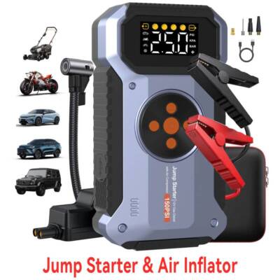 Refurbished 12V Jump Starter & Air Compressor Power Pack Car Battery ...