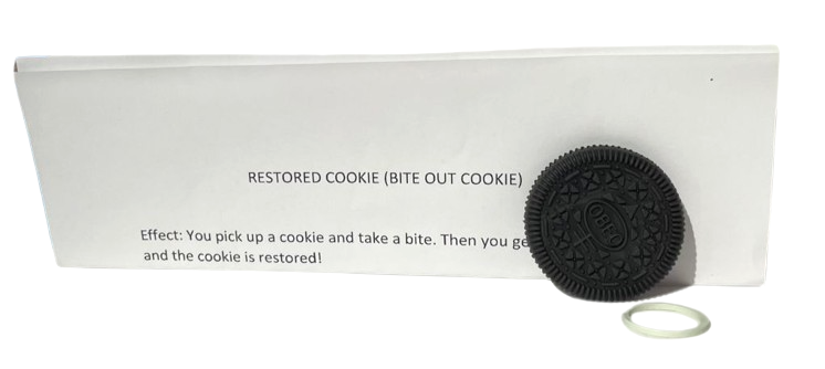 BITE OUT & RESTORE COOKIE Eat Rubber Fake Oreo Magic Trick Gag Joke ...