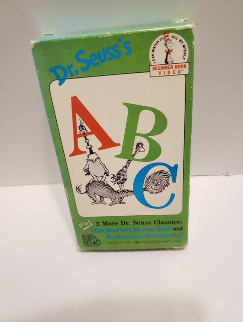 Dr Seuss's ABC Plus 2 More Classics VHS Tape Beginner Book Video for ...