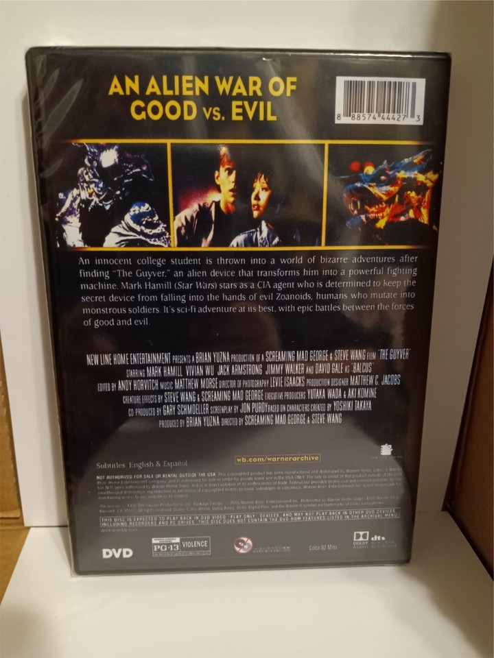 The Guyver DVD Jimmy Walker, Peter Spellos, Mark Hamill | eBay