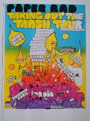 Sérigraphie Paper Rad Trash Tour 2006 (Ben Jones, Jessica & Jacob ...
