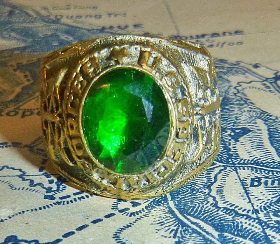 MACV-SOG - USSF - Mens Ring - SIZE 9.5 - Large - Green Stone - Vietnam ...
